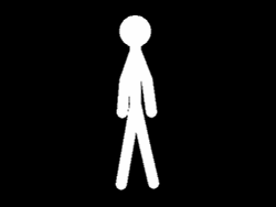 Stickman Waving In Black Background GIF | GIFDB.com
