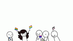 Stickman Waving Pride Flag GIF | GIFDB.com