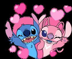 Stitch Tired Faint Sticker GIF | GIFDB.com