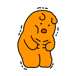 Stomach Growling Orange Cartoon Character GIF | GIFDB.com