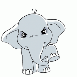 Stomping Baby Elephant GIF | GIFDB.com