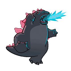Stomping Godzilla Dragon Breath GIF | GIFDB.com