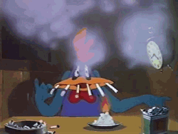 Stressed Out Duck Smoking Continuously GIF | GIFDB.com