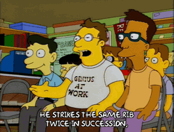 Strikes The Same Ribs The Simpsons GIF | GIFDB.com