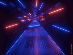 Strobe Light Neon 80s Road GIF | GIFDB.com