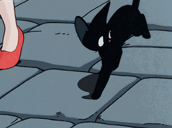 Studio Ghibli Kiki's Delivery Service Cat GIF | GIFDB.com