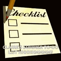 Summer To-do Checklist GIF | GIFDB.com