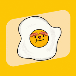 Sunny Side Up Bacon Eyebrow Raise GIF | GIFDB.com