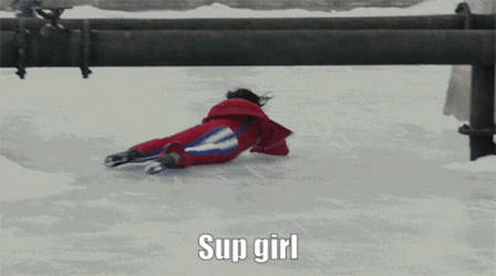 Sup Girl Man Slides From Snow GIF | GIFDB.com