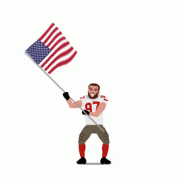 Super Bowl Football American Flag Waving GIF | GIFDB.com