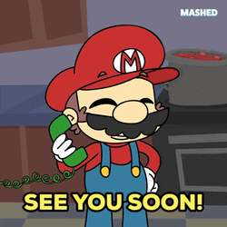 Super Mario See You Soon See Ya GIF | GIFDB.com