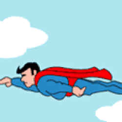 Superman Flying One Arm Extended GIF | GIFDB.com