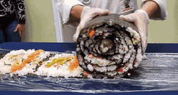 Enormous Delicious Sushi GIF | GIFDB.com