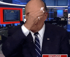 Sweating Rudy Giuliani Wiping His Forehead GIF | GIFDB.com
