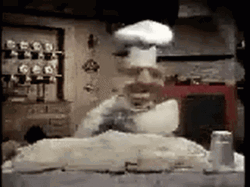 Swedish Chef Messy Baking Cake GIF | GIFDB.com