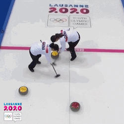 Sweeping In Olympic Curling GIF | GIFDB.com