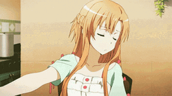 Sword Art Online Asuna Laughing GIF | GIFDB.com
