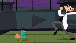 Sword Fight Perry The Platypus GIF | GIFDB.com