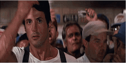 Sylvester Stallone Backwards Hat Over The Top GIF | GIFDB.com