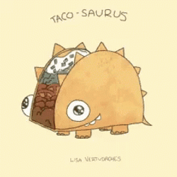Taco Saurus Funny Taco Tuesday GIF | GIFDB.com