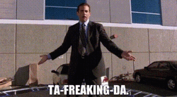 Tada Freaking The Office GIF | GIFDB.com