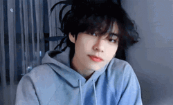Taehyung Adorable Stare GIF | GIFDB.com