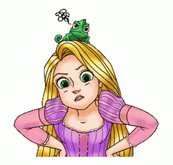 Tangled Rapunzel And Pascal Mad GIF | GIFDB.com