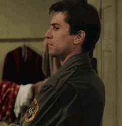Taxi Driver Travis Bickle Facing Forward GIF | GIFDB.com