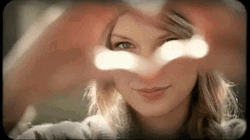 Taylor Swift Point And Heart Hand Sign GIF | GIFDB.com