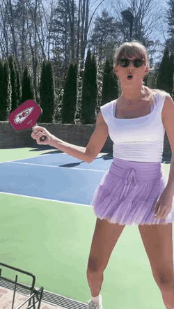 Taylor Swift Swinging Pickleball Paddle GIF | GIFDB.com