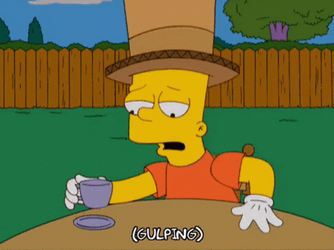 Bart Simpson Sips Tea GIF | GIFDB.com