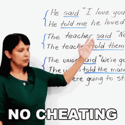 Teacher Pointing On The Board No Cheating GIF | GIFDB.com