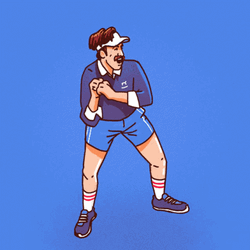 Ted Lasso Running Man Dance GIF | GIFDB.com
