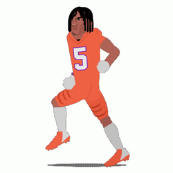 Tee Higgins Cartoon Gray Jersey GIF | GIFDB.com