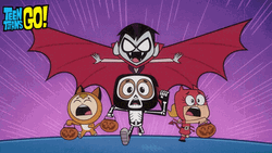 Teen Titans Go Robin Becomes Scary Dracula GIF | GIFDB.com