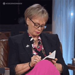 Television Personality Arlene Dickinson Taking Notes GIF | GIFDB.com