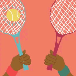 Tennis Rackets Retro Art GIF | GIFDB.com
