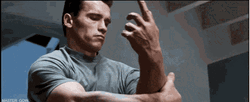 Terminator Arnold Schwarzenegger Hand Skin Peel Off GIF | GIFDB.com