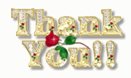 Thank You Glitter Gold Red Roses GIF | GIFDB.com