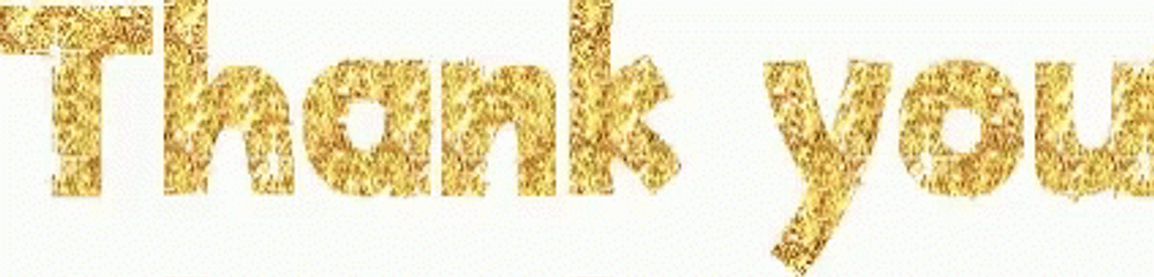 Thank You Glitter Gold Sticker GIF | GIFDB.com