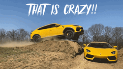 That's Crazy Yellow Car Stunt GIF | GIFDB.com