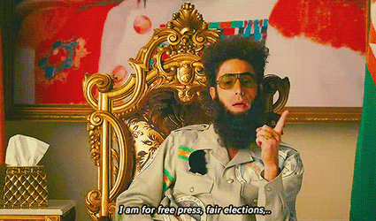 The Dictator Aladeen For Free Press GIF | GIFDB.com