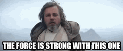 The Force Is Strong With This One Luke Skywalker GIF | GIFDB.com