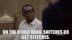 The Good Place Eleanor Shellstrop Snitches Get Stitches GIF | GIFDB.com