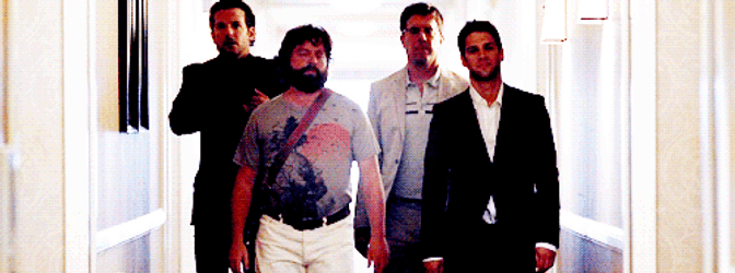 The Hangover Men Walking In Hall GIF | GIFDB.com