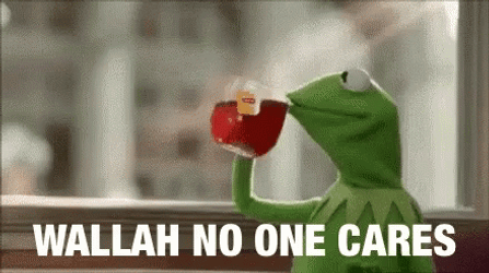 The Muppets Kermit Tea Wallah No One Cares GIF | GIFDB.com