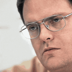 The Office Dwight Schrute Eye Stare Into Nothing GIF | GIFDB.com