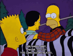 The Simpson Concussion Talking GIF | GIFDB.com