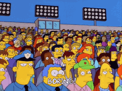 The Simpsons Crowd Boring GIF | GIFDB.com