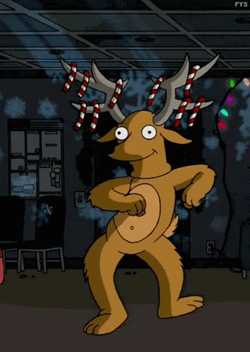 The Simpsons Dancing Reindeer GIF | GIFDB.com